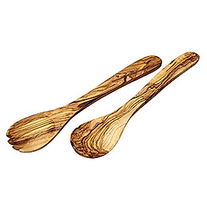 Naturally Med Olive Wood Salad Servers