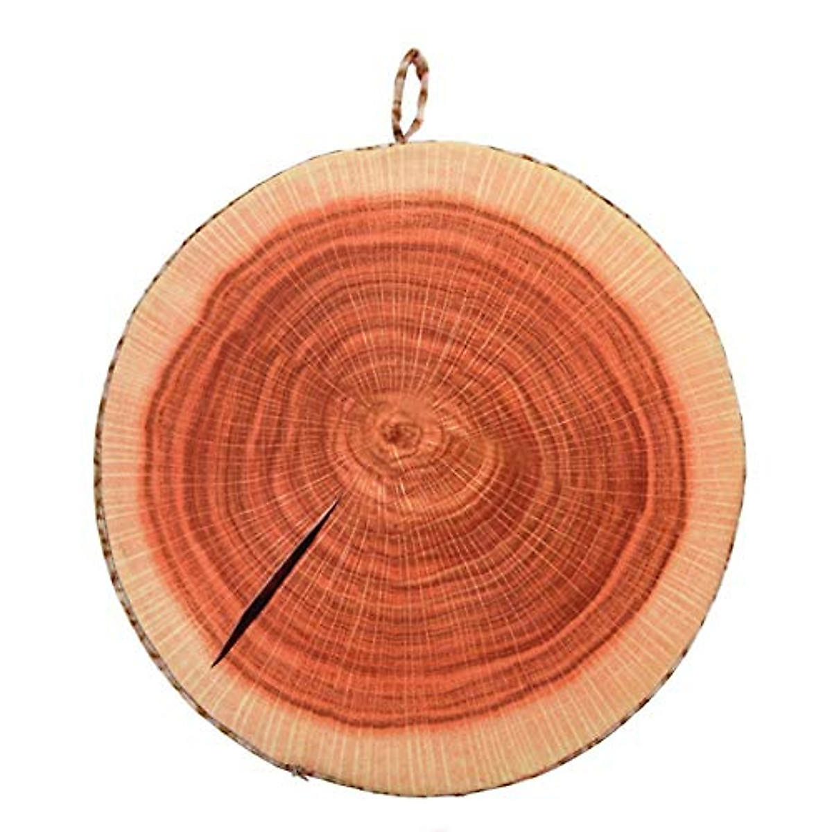 LANFIRE 3D Fruit Stool Stump Cushion Watermelon Slice Memory Foam Cushion Pillow Doll Seat Pad Home Decor (Tree Stump 01)