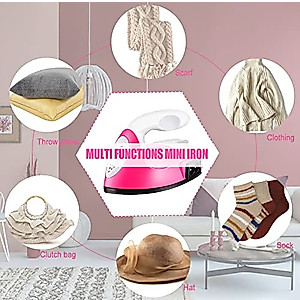 ACHENYUANYUAN Mini Heat Press Small Iron Portable Heat Press Machine Mini Craft Iron with Charging Base Accessories for DIY T-Shirts, Shoes, Bag and Hats Heat Transfer Vinyl Projects