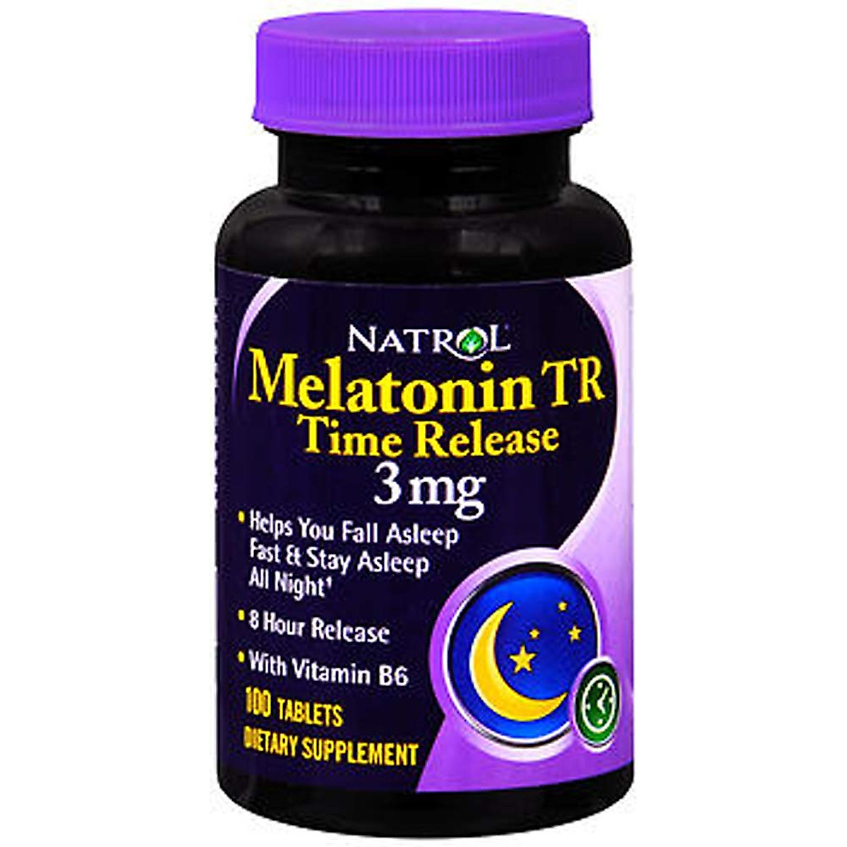 Natrol Melatonin 3 mg Sleep Time Release Dietary Supplement Tablets 100 ea (Pack of 2)