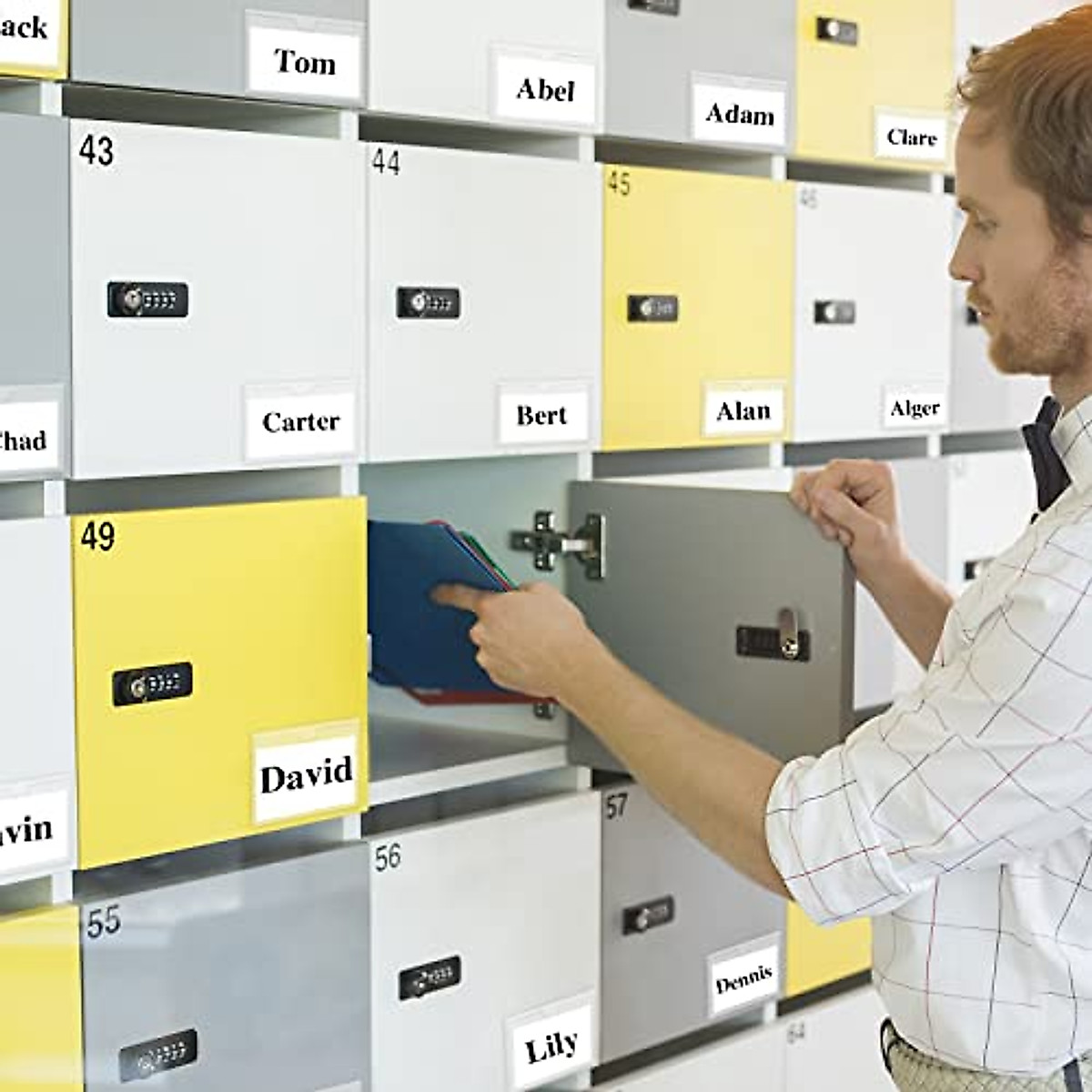 36 Pack Adhesive 3" x 5" Index Card Pockets with Top Open for Loading, Clear Plastic Labels Holders for Organizing, Storage Bins, Library Card, Totes, Shelves