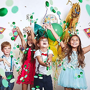 VCOSTORE Tissue Paper Confetti Circles - Round Confetti Dots，Large Table Confetti for Wedding Birthday Party Decoration and Gift Box decoration, 5000 pieces -Green Confetti