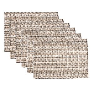 Urban Villa Placemats for Dining Table 100% Cotton Placemats 14''x20'' Over Sized Tablemats Set of 6 Placemats Egg Shell Two Tone Tablemats for Family Dinners Wedding Parties Everyday Use Placemats