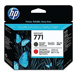 HP CE017A # Printhead (Matte Black/Chromatic Red) in Retail Packaging