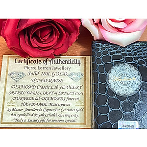 pierre lorren jewellery LUXURY 18K WHITE GOLD Heart Shaped Diamond Pendant SOLID Necklace for women with Solitaire Jewelry 18inch,Womens day present HANDMADE Women 1.5ct