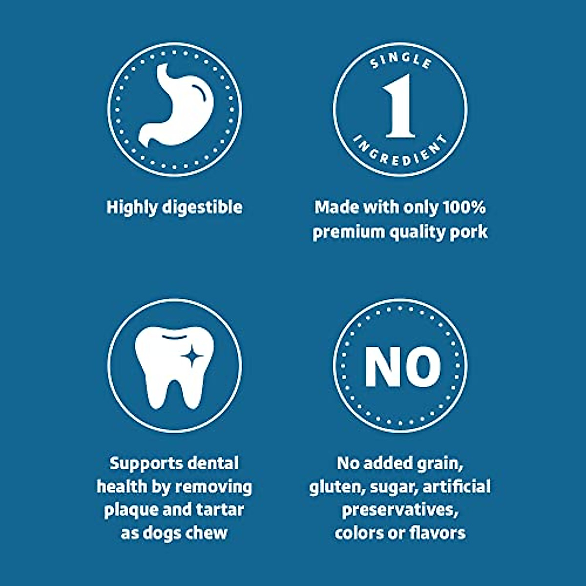 Amazon Brand – Wonder Bound Whole Pig Ears Dog Treats, Pork, 4.23 ounce, 6 Count (Pack of 1)