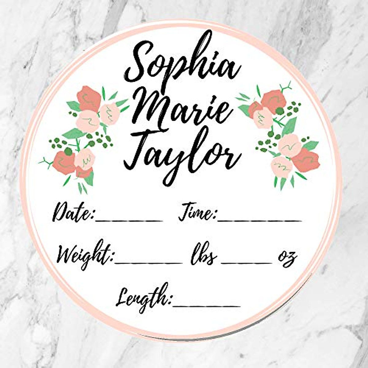 Custom Handmade Wooden Birth Announcement Sign (Sophia)