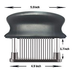 Meat Tenderizer with 48 Stainless Steel Ultra Sharp Needle Blades Heavy Duty Cooking machine for Tenderizing Beef, Turkey, Chicken, Steak, Veal, Pork, Fish etc