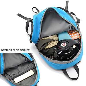 Bseash 20L Waterproof Outdoor Sport Hiking Backpack,Small Size Lightweight Travel Daypack for Kids Boys Girls Cycling Camping (Orange Pink)