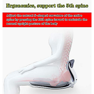 Orthopedic Seat Cushion and Lumbar Support Pillow for Office Chair Memory Foam Car Seat Cushion with Washable Cover Ergonomic Desk Chair Cushion,Gray