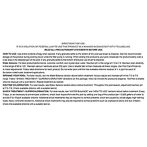 DryTec 1-1901-24 Calcium Hypochlorite Chlorine Shock Treatment for Swimming Pools, 1-Pound, 24-Pack