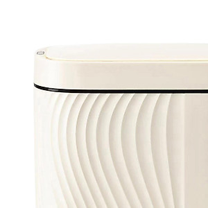 MagiDeal Smart Induction Trash Bin Intelligent Trash Bin 2.1 Gallon Sealed Lid Automatic Touchless Motion Garbage Can for Toilet Hotel, Beige, 26.5cmx29.5cmx14cm