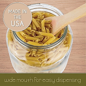 kitchentoolz 6 Pack of Glass Mason Jar Half Gallon Wide Mouth with Airtight Metal Lid - Safe for Fermenting Kombucha Kefir, Herb Drying & Extraction Curing Pickling, Storing and Canning