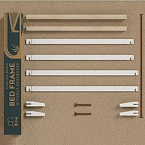 Chalipa Basic Bed Frame Without headboard - Ivory White - Queen