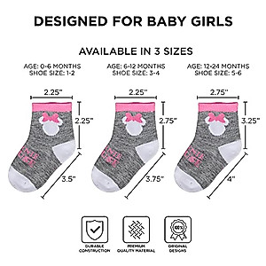 Disney baby girls Minnie Mouse Girl 10-pack Infant Sock, Multicolor - 0-24 Months Socks, Light Pink, 0-6 Months US