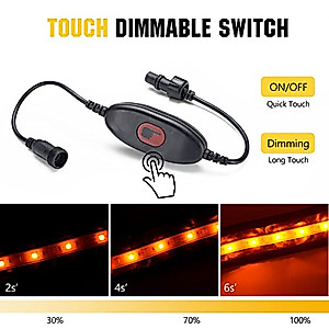 Kanruis RV Awning Led Light Strip SMD 5050 LED Chips Inside 4ft 1.23m Camping Awning Tent Dimmable Light Strip for RVing Camping Camper Motorhome Outdoors Leisure Party