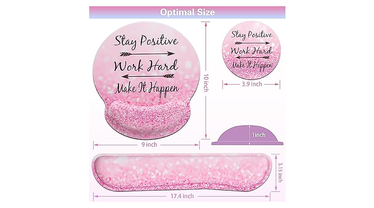 Qomalama Ergonomic 3-in-1 Mouse Pad Set for Comfort