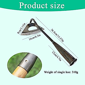FmnyYaid Garden Hoe All-Steel Hardened Hollow Hoe, Sharp Durable Garden Weeding Tools, Garden Edger Weeder Portable Household Vegetable Garden Shovel for Backyard Loosening Farm Planting Weeding