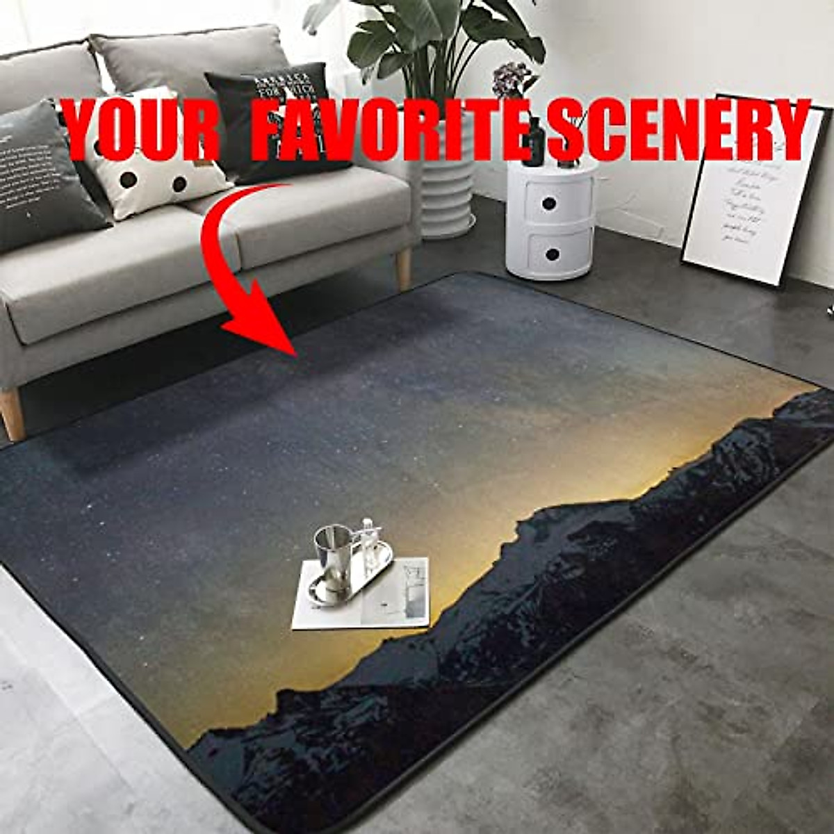 Thecooboy Custom Rug Personalized Add Your Own Logo Image Text Photo Area Carpet Anti Slip Washable Decorative Door Mat for Home Garden Office Upgrade Models 36 x 24 in