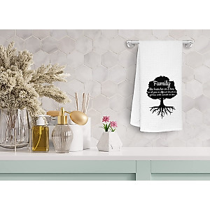 Inspirational Quote Family Kitchen Towels Dishcloths,Family Like Branches On A Tree Dish Towels Tea Towels Hand Towels For Kitchen,Housewarming Gifts For New House New Apartment Women Men Families