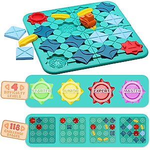 iBccly Logical Road Builder Rush Hour Game,Puzzle Game from New Wave,7 Year Old Board Games for Kids Helps Develop Children’s Brains,Family Games That Help Promote Parent-Child Relationships