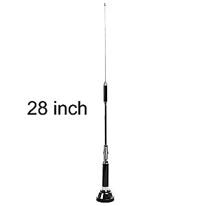 CB Antenna 28 inch for CB Radio 27 Mhz,Portable Indoor/Outdoor Antenna Full Mount Kit for Mobile/Car Radio Antenna Compatible with Midland Cobra Uniden Anytone