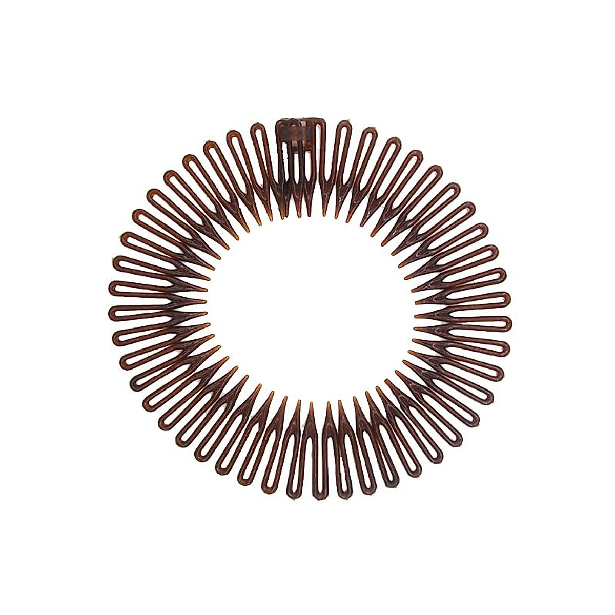 YALLNASL Girls Flexible Plastic Circle Zig Zag Hair Bands for Women's Hair No Slip Spiral Headband Stretch Hair Combs Headband 6 Pieces 3 Colors