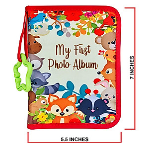 ToddleBee Baby Photo Album - Soft Baby Book First Year Baby Photo Book | My First Book of Photos with Woodland Animals - Baby Album Holds 4x6 Pictures for Memory Album Baby Shower