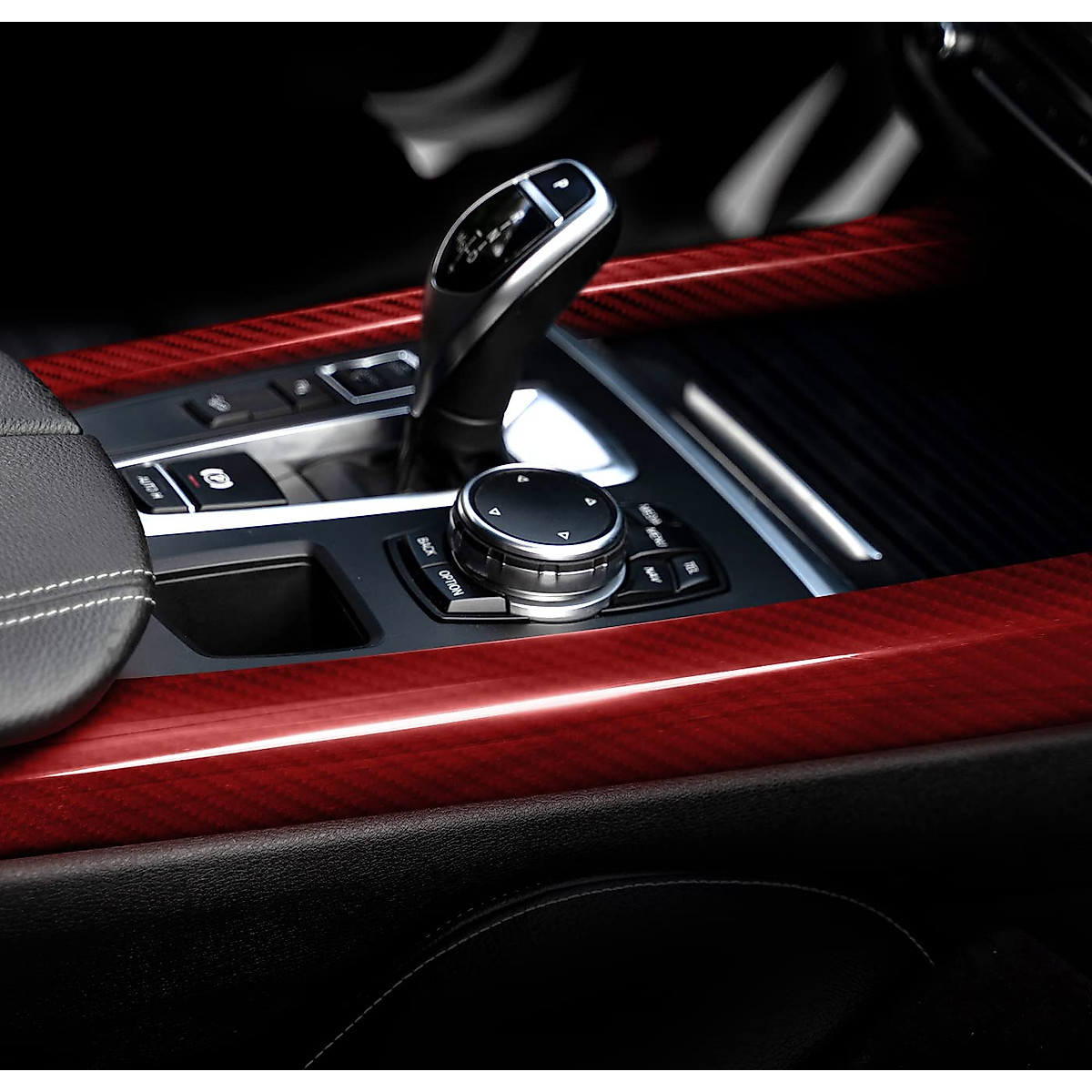 VViViD Epoxy Gloss Carbon Fiber Red Demon Vinyl Wrap Film Roll (1ft x 5ft) Interior Use Only