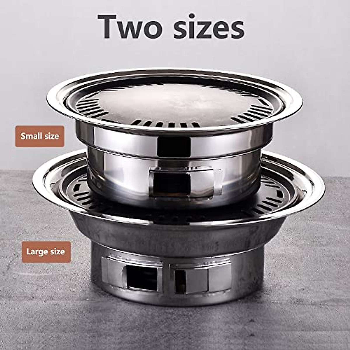 FOUNCY Barbecue Grill, Thick Outdoor BBQ Grill, Lightweight Portable Charcoal Grill, Strong Toughness Tailgating Grill, Compact Grill for School, Barbecue, Picnic, Wedding, Camping