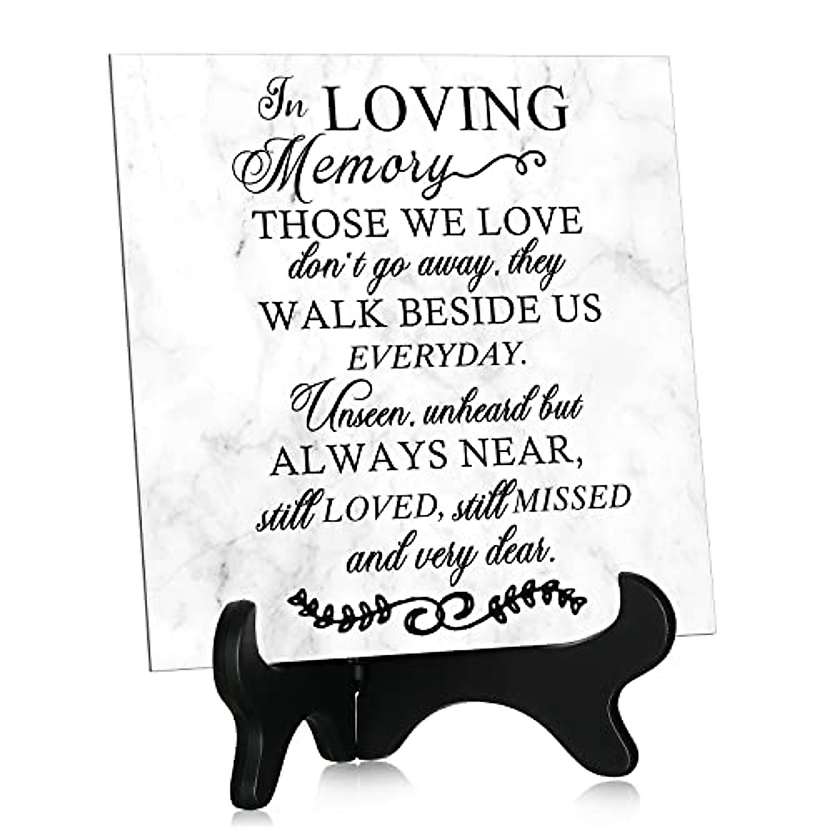 Sympathy Gifts for Loss of Loved One Funeral Plaques in Loving Remembrance Plaques with Plastic Stand Wooden Funeral Sympathy Present Memorial Sorry for Your Loss Plaque Sign in Memory of Loved One