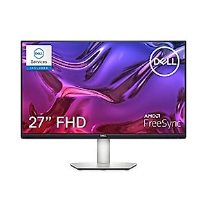 Dell 27-inch USB-C Monitor - Full HD (1920 x 1080 Display, 75Hz Refresh Rate, 4MS Grey-to-Grey Response Time (Extreme Mode), Dual 3W Built-in Speakers, HDMI, IPS, AMD FreeSync, Silver - S2723HC
