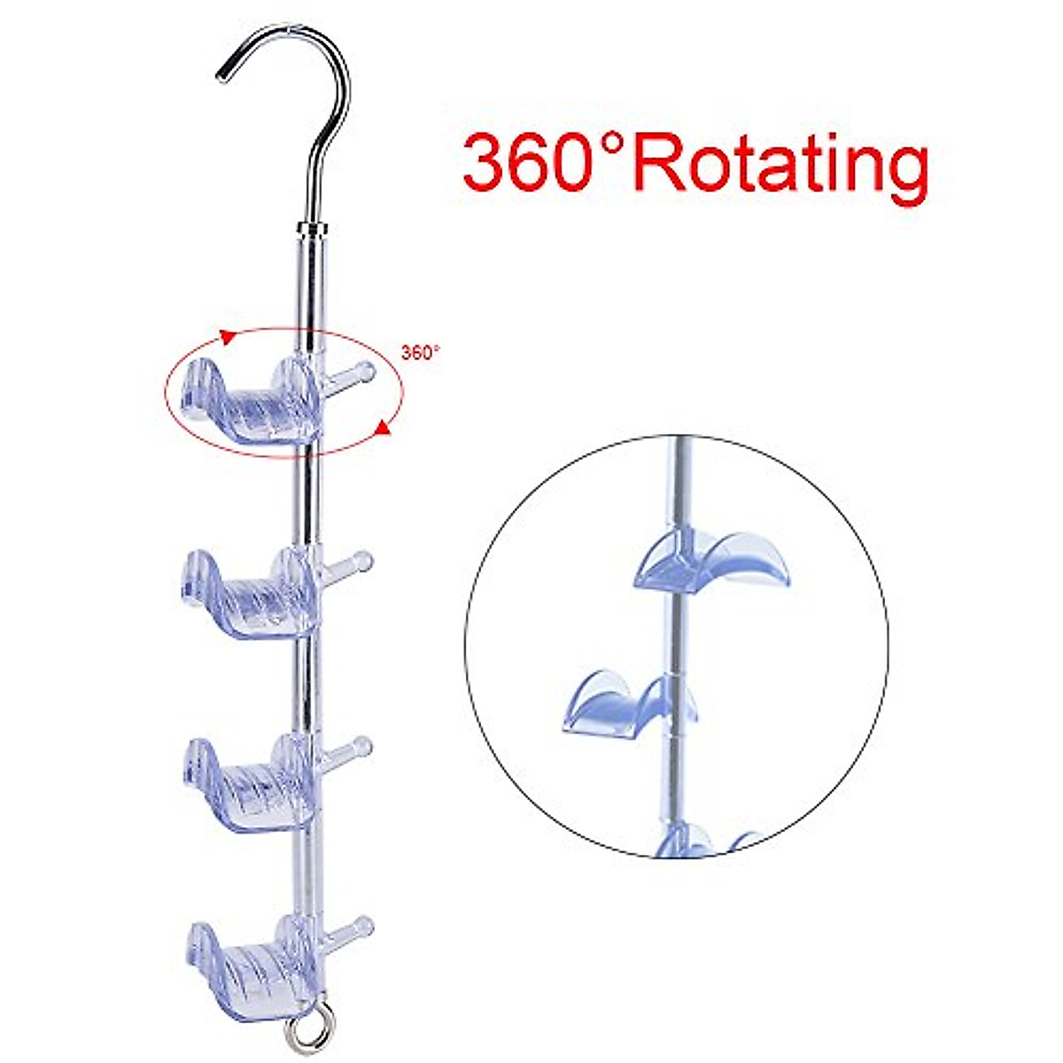 Purse Hanger for Closet, Hanging Storage Handbag Organizer for Belts, Accessories, Clothes, Handbags, Backpacks(Transparent)