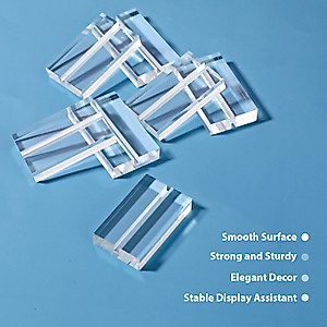 Dimeho Acrylic Place Card Holders, 10 Pcs Acrylic Stands Name Card Holders Clear Table Number Stands Picture Display Holder for Wedding Dinner Home Party Events Decoration (1.97× 1.18 Inch)