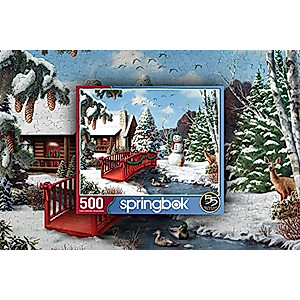 Springbok 500 Piece Jigsaw Puzzle Winter's Home - Made in USA