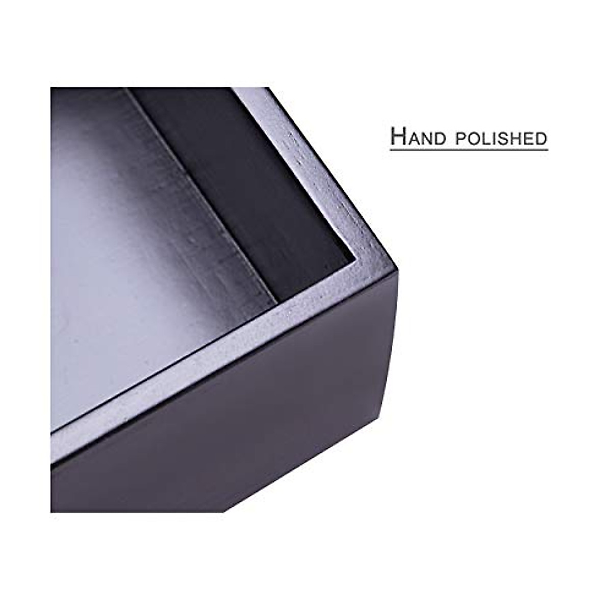 Sansnow Black Boxes Drawer Organizer Bamboo Organizer Boxes Set of 3 Black