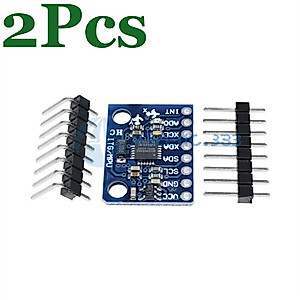 2Pcs GY521 MPU-6050 Module 3 Axis Gyroscope+Accelerometer Module for Arduino MPU 6050