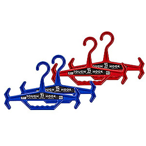 Tough Hook Original Hanger Max Pack Set of 4 | 2 Blue and 2 Red |USA Made | Multi Pack