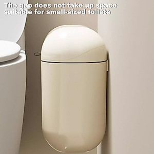 Buhyujkm Wall Mounted Trash Can, Under Counter Garbage Bin, Recycling Waste Basket with Lid, Home Trash Can with Lid, Office Trash Bin, Bathroom Trash Can, Bedroom Waste Basket, Living Room Trash Bin