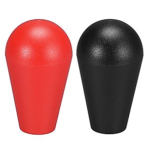 uxcell Ellipse Oval Joystick Head Rocker Ball Top Handle Arcade Game DIY Parts Replacement Red Black 2Pcs