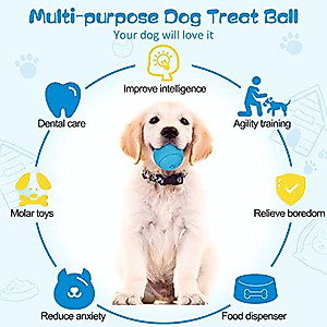 HIPPIH Dog Puzzle Toys 2 Pack, Interactive Dog Toys for Large Dogs & Small Dogs, Puppy Toys for Treat Dispensing, Durable Dog Balls for Teeth Cleaning/IQ Training, Dog Enrichment Toys for Chewing
