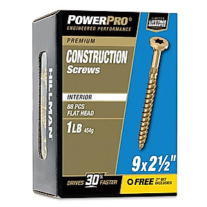 Power Pro Premium Interior Construction Screws (#9 x 2-1/2") - 1lb Box