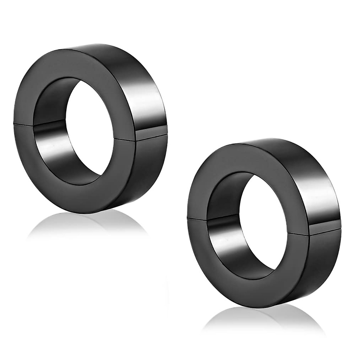 Atomhole 2PCS Ear Gauges Circles Ear Weights for Stretched 316 Stainless Steel Hypoallergenic Earrings Plugs Tunnels Expander Piercing Body Jewelry