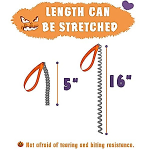 Lepawit 7Pcs Cat Hanging Toys Furry Balls Sound Toy with Ribbon and Elastic Coil Springs Catnip Hanging Cats Teaser Toys Cat Toy Mouse with Bells and Crinkle Paper for Indoor Cat