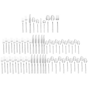 HENCKELS Flatware Set, 65-pc, Clear