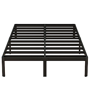 Lutown-Teen 14 Inch California King Bed Frames with Rounded Corner Legs, Heavy Duty Metal Cal King platform bed frame, No Box Spring Needed, Noise Free, Easy Assembly