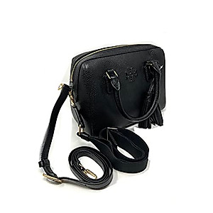 Tory Burch 84777 Black Gold Hardware Thea Web Small Leather Satchel