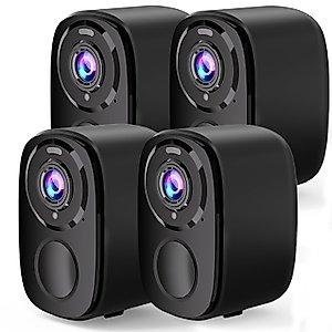 Rraycom 4Pack Wireless Home/Outdoor Security Cameras, 5MP Battery Powered Security Cameras with Spotlight Siren Alarm, AI Motion Detection, Color Night Vision, 2-Way Talk, SD/Cloud, Works with Alexa