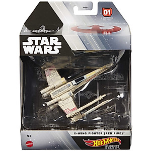 Hot Wheels Star Wars Starships Select, Premium Replica of Classic & Modern Star Wars Starships with Movable Parts & Premium Stand for Adult Collectors