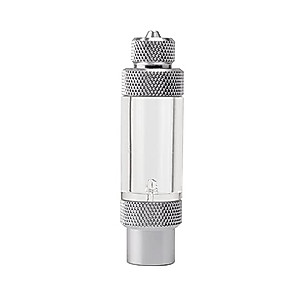 Clscea CO2 Bubble Counter with Check Valve for CO2 Generator Regulator Planted Aquarium Aluminum Alloy Silver
